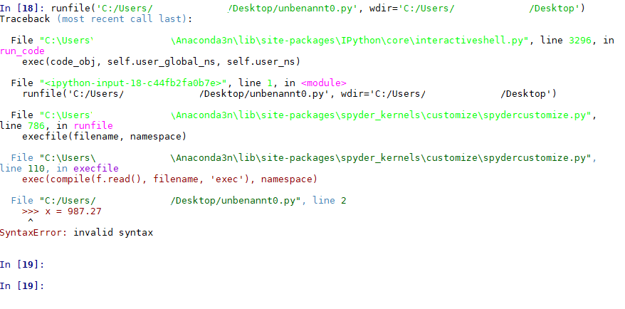Python Code in Spyder erzeugt Fehlermeldung? (Computer, Technik, Spiele und Gaming)
