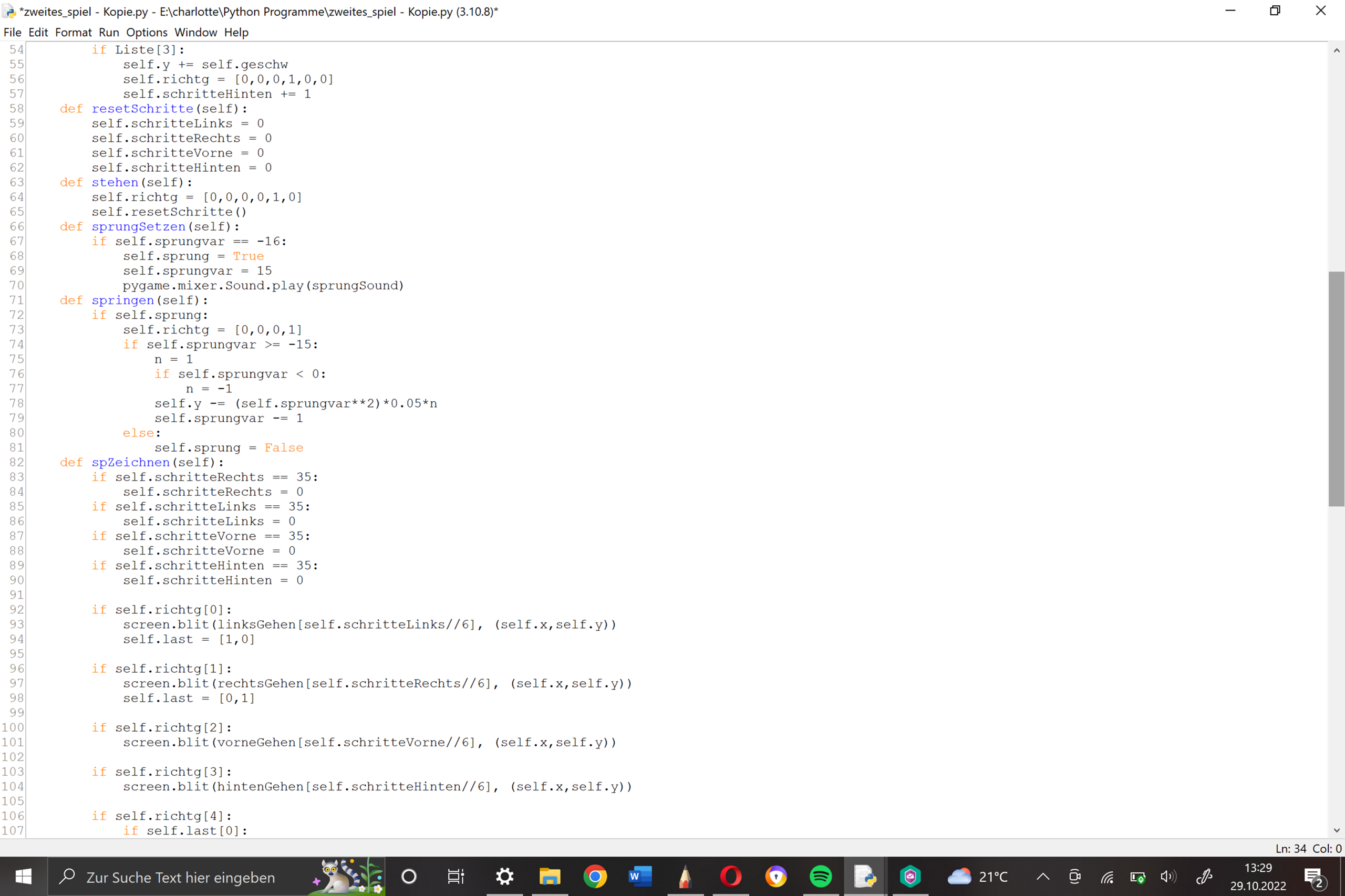 Python Fehlermeldung? (Programm, programmieren, Pygame)