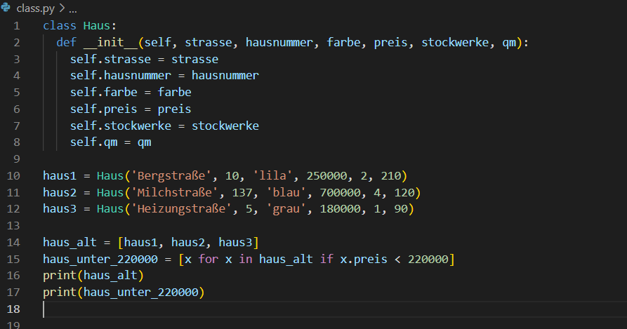 Python Oop Listen Print Programmiersprache Python 3 Array