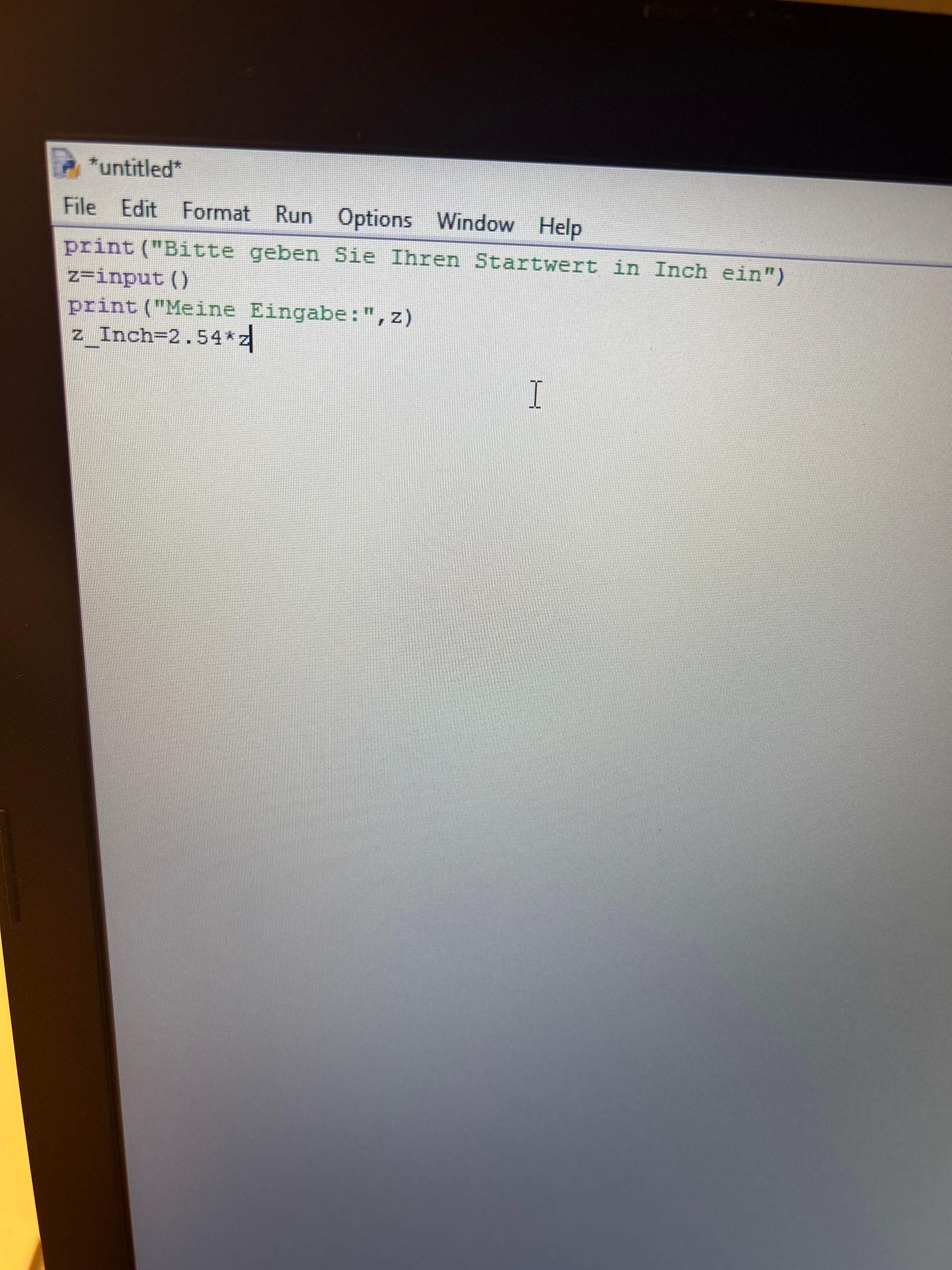 Python Programm für Umrechnung? (Programmiersprache)