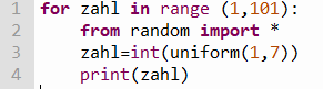 Python Würfel mit Zähler? (programmieren)