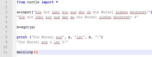 Python Wurzel ziehen (Fehler)
