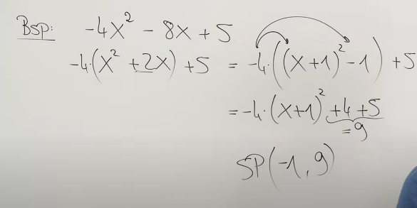 Quadratische Ergänzung - Ausklammern und Exponenten? (rechnen ...