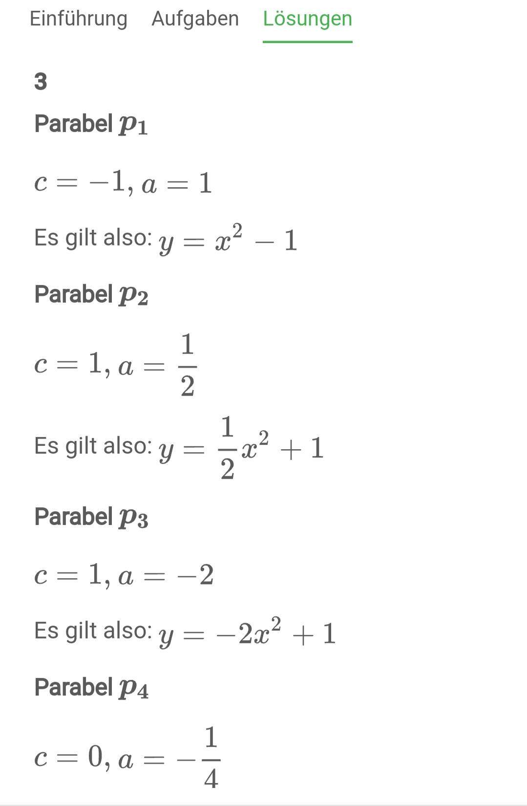 Quadratische Funktion graph ablesen? (rechnen, Mathematiker ...