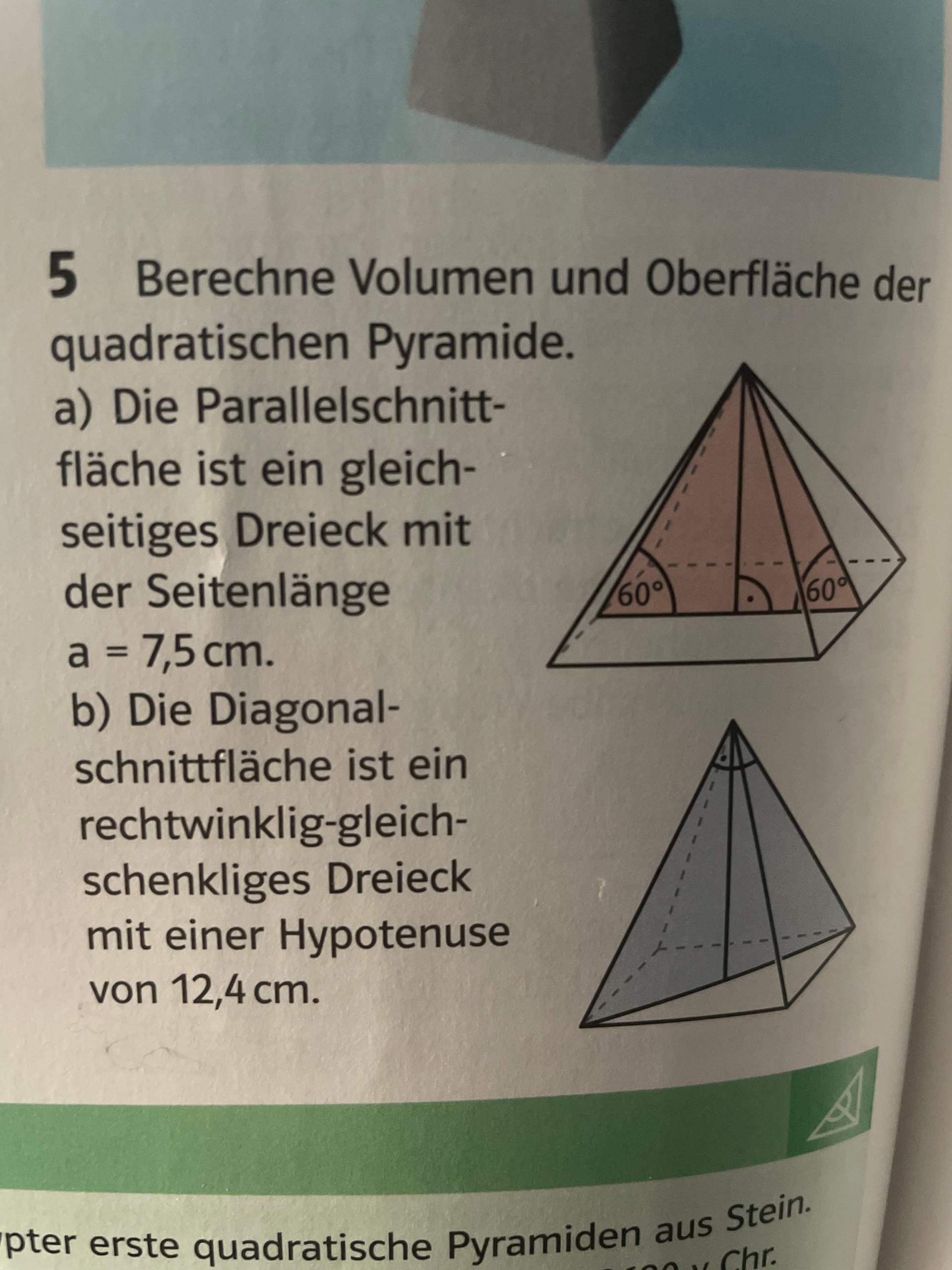 Quadratische Pyramide? (Mathematik, Körper, Formel)