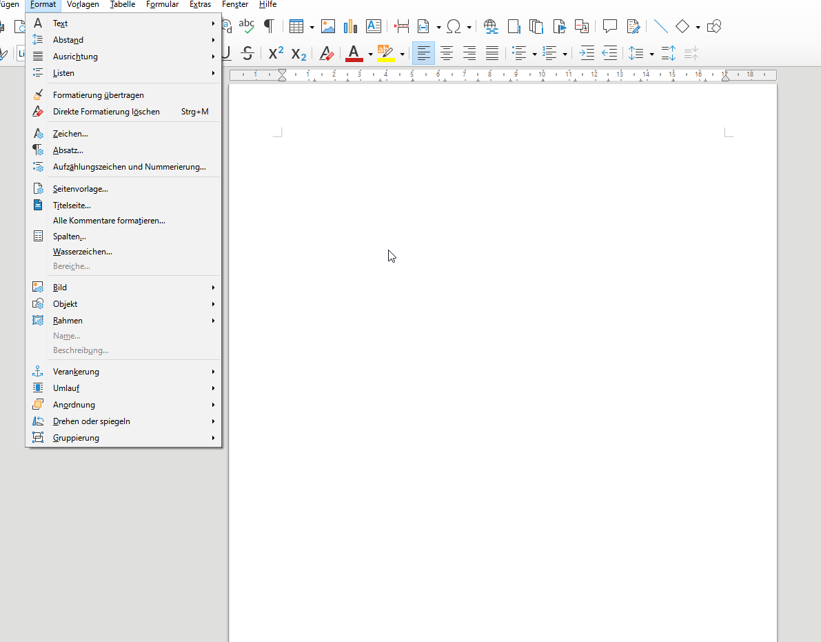 Querformat bei LibreOffice Writer einstellen? (Computer)