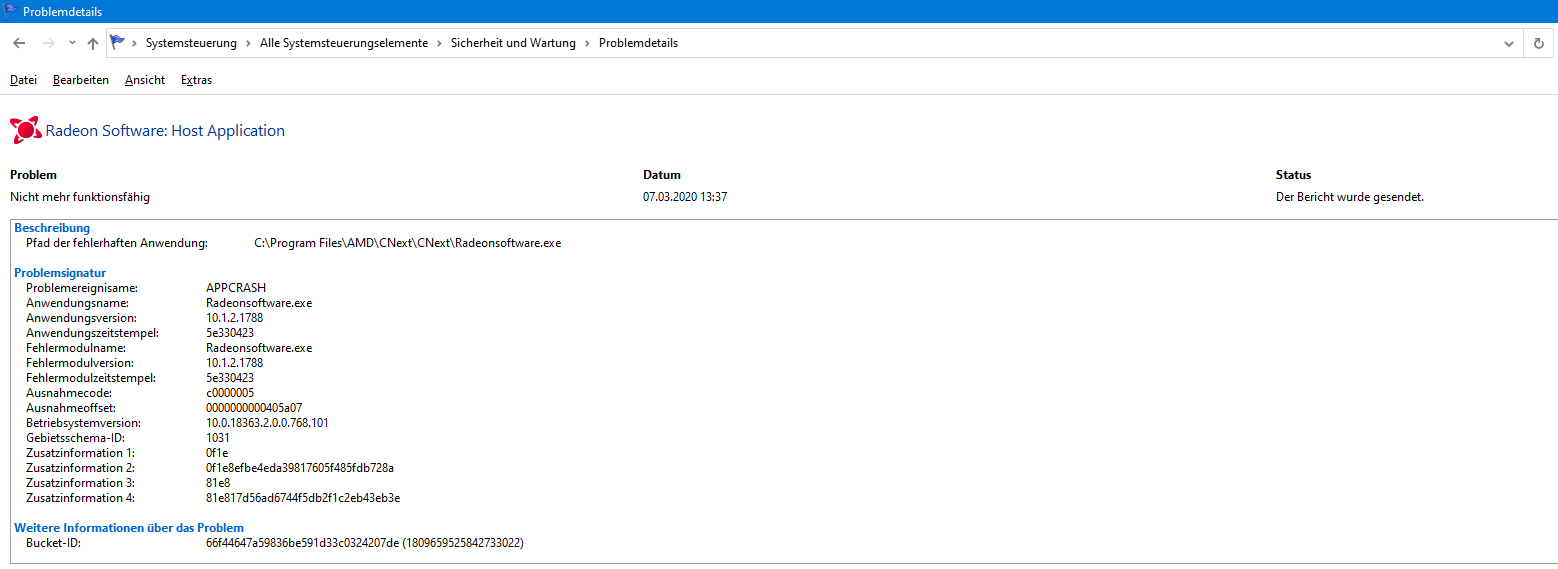 Radeonsoftware.exe Appcrash? (Computer, Technik, PC)