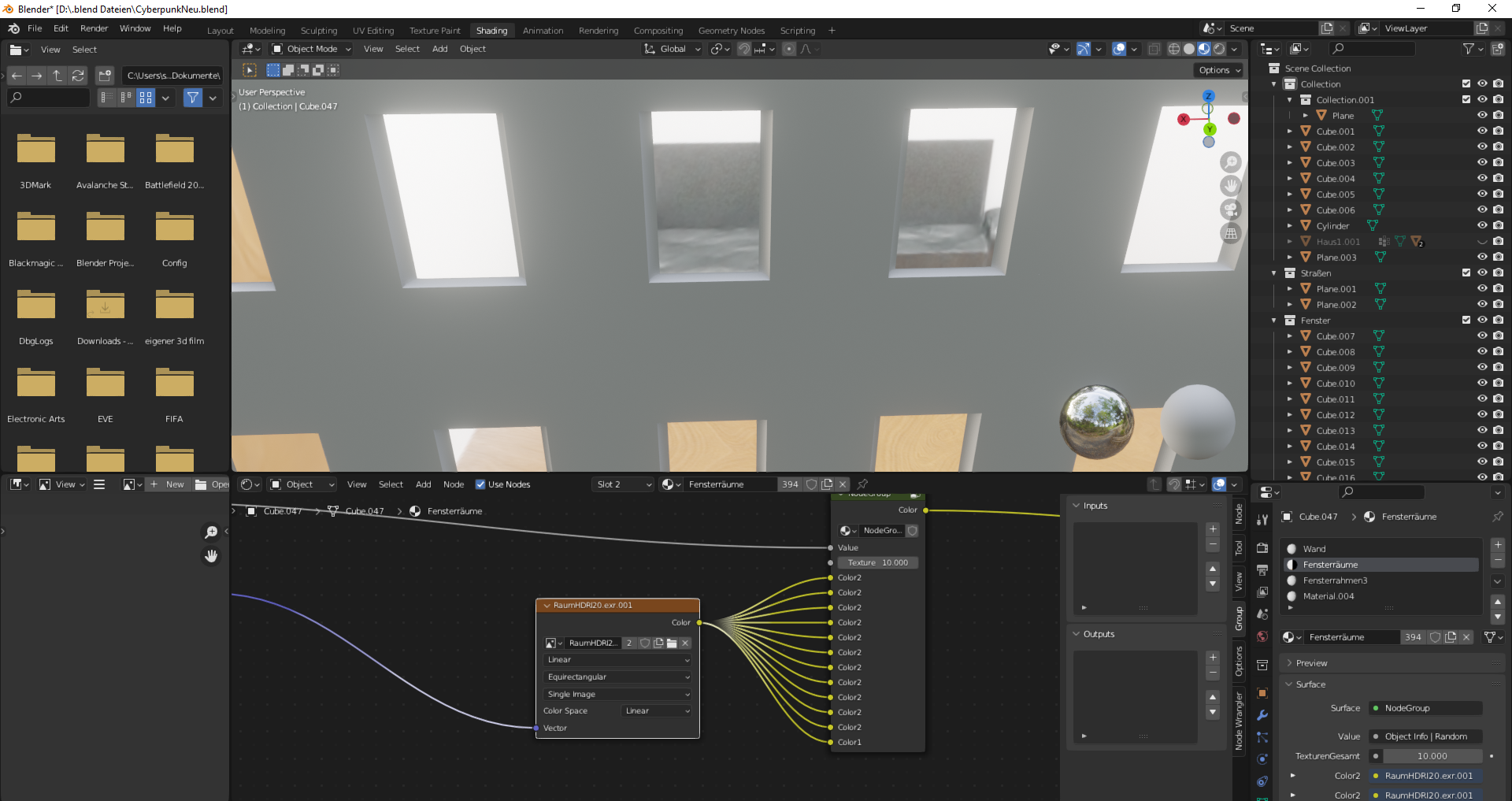 Random Raum für Gebäude in Blender?