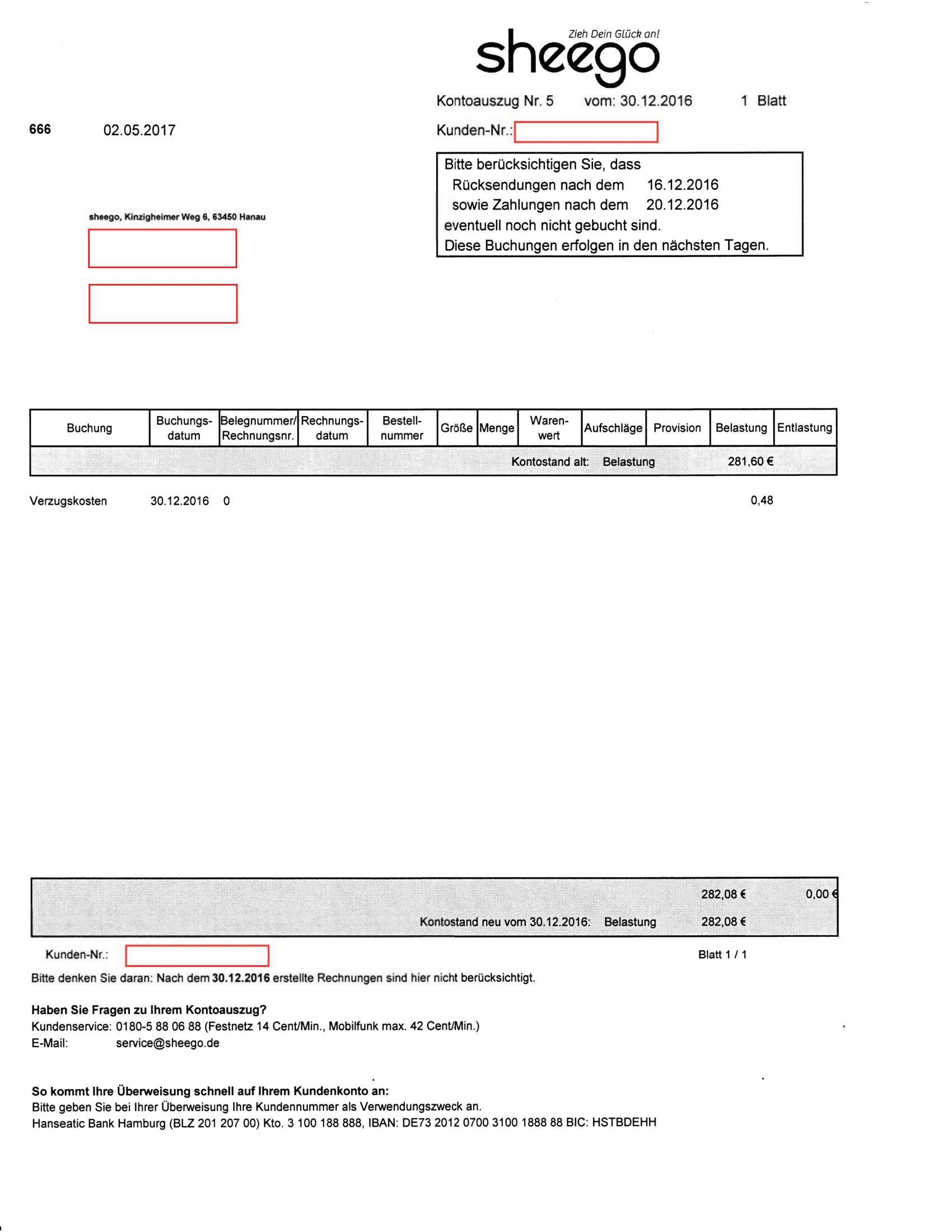 Rechnungsadresse, Lieferadresse, Mahnungen und Inkasso? (Rechnung, Mahnung)