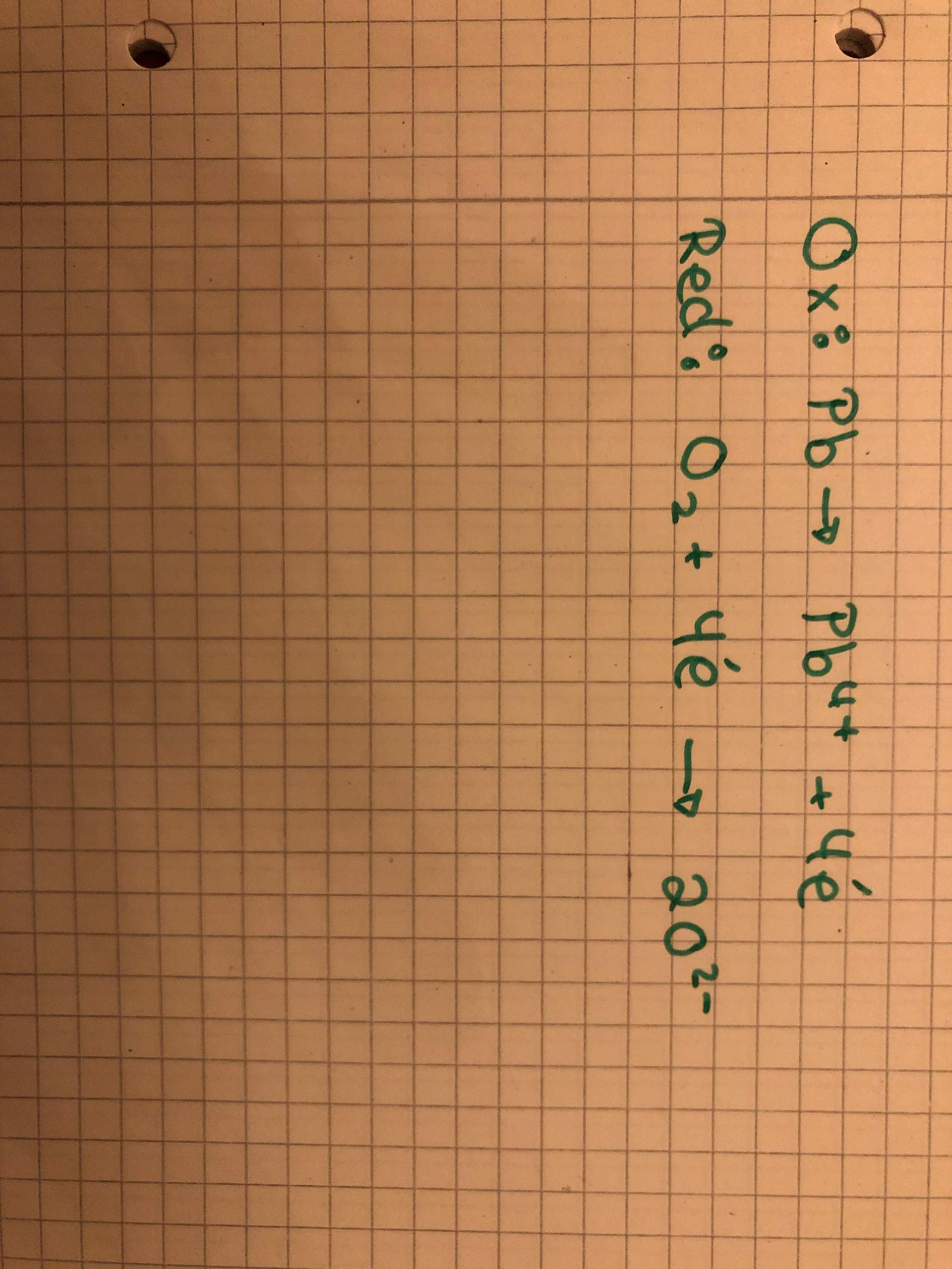 Redoxreaktion Blei und Sauerstoff? (Schule, Chemie)