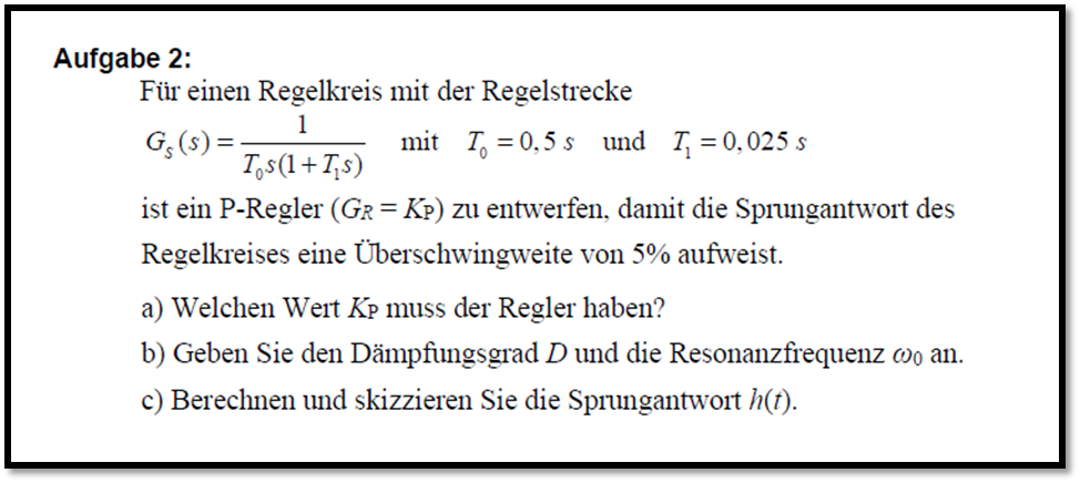 Regelkreis mit Regelstrecke? (Mathematik, Physik, Elektrotechnik)
