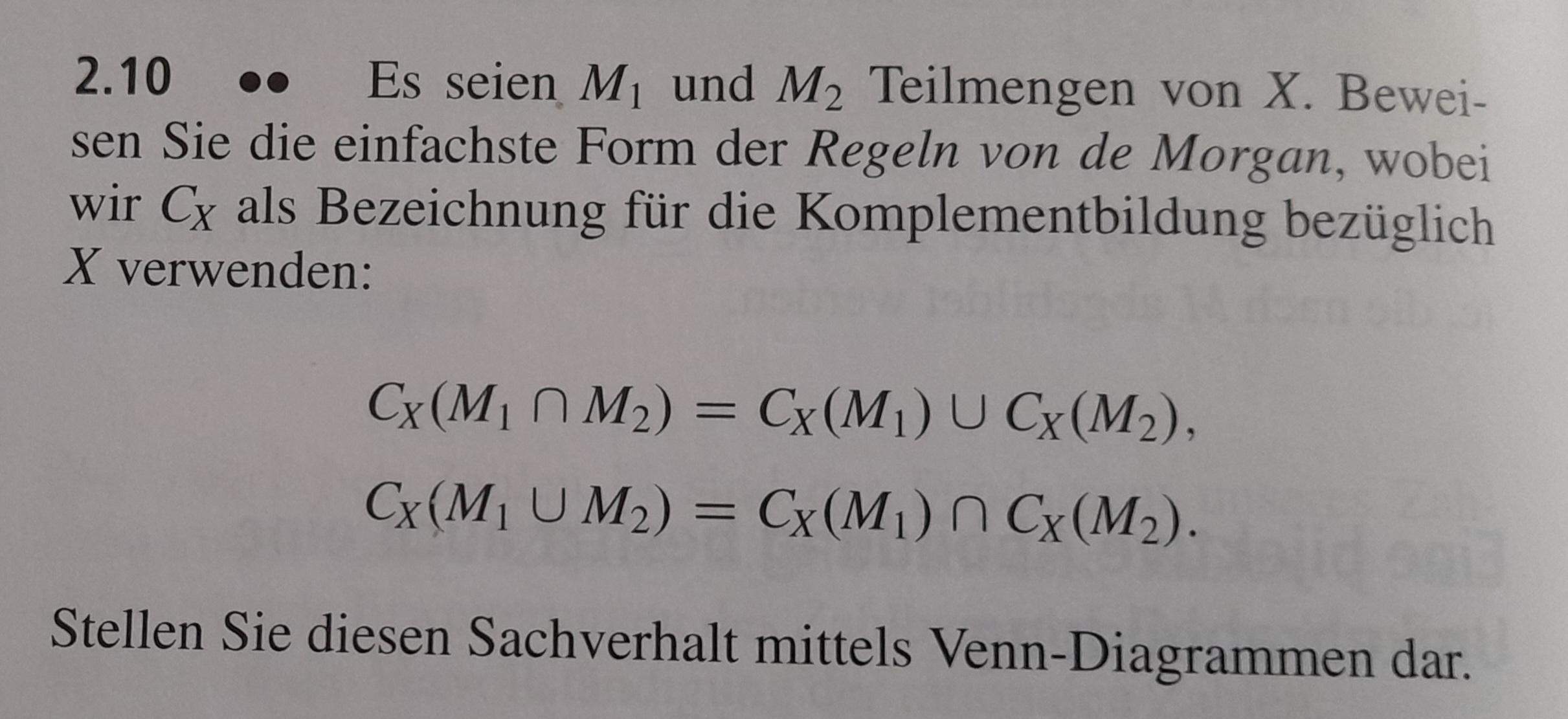 Regeln von de Morgan - Mengen? (Mathematik, Logik, Mengenlehre)