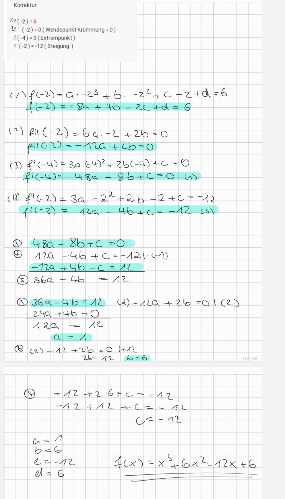 Rekonstruktion, Mathematik 11.Klasse? (rechnen, Funktion, Gleichungen)