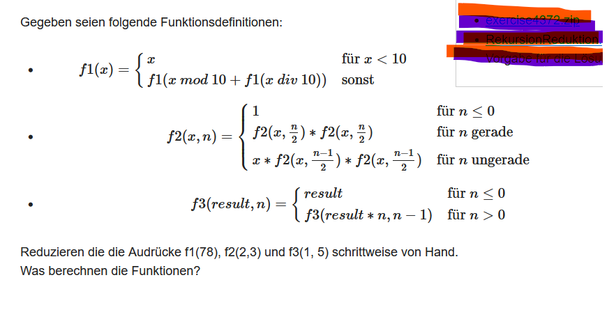 Rekursionen Reduzieren? (Mathematik, Informatik)