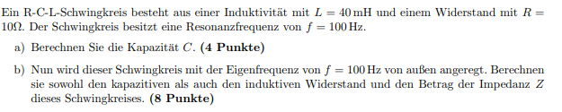 Resonazfrequenz mit Eigenfrequenz von außen anregen? (Mathematik ...