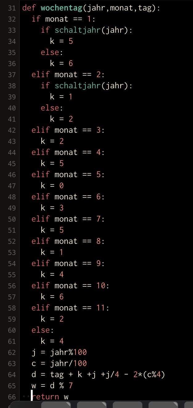 return Fehler Python? (programmieren)