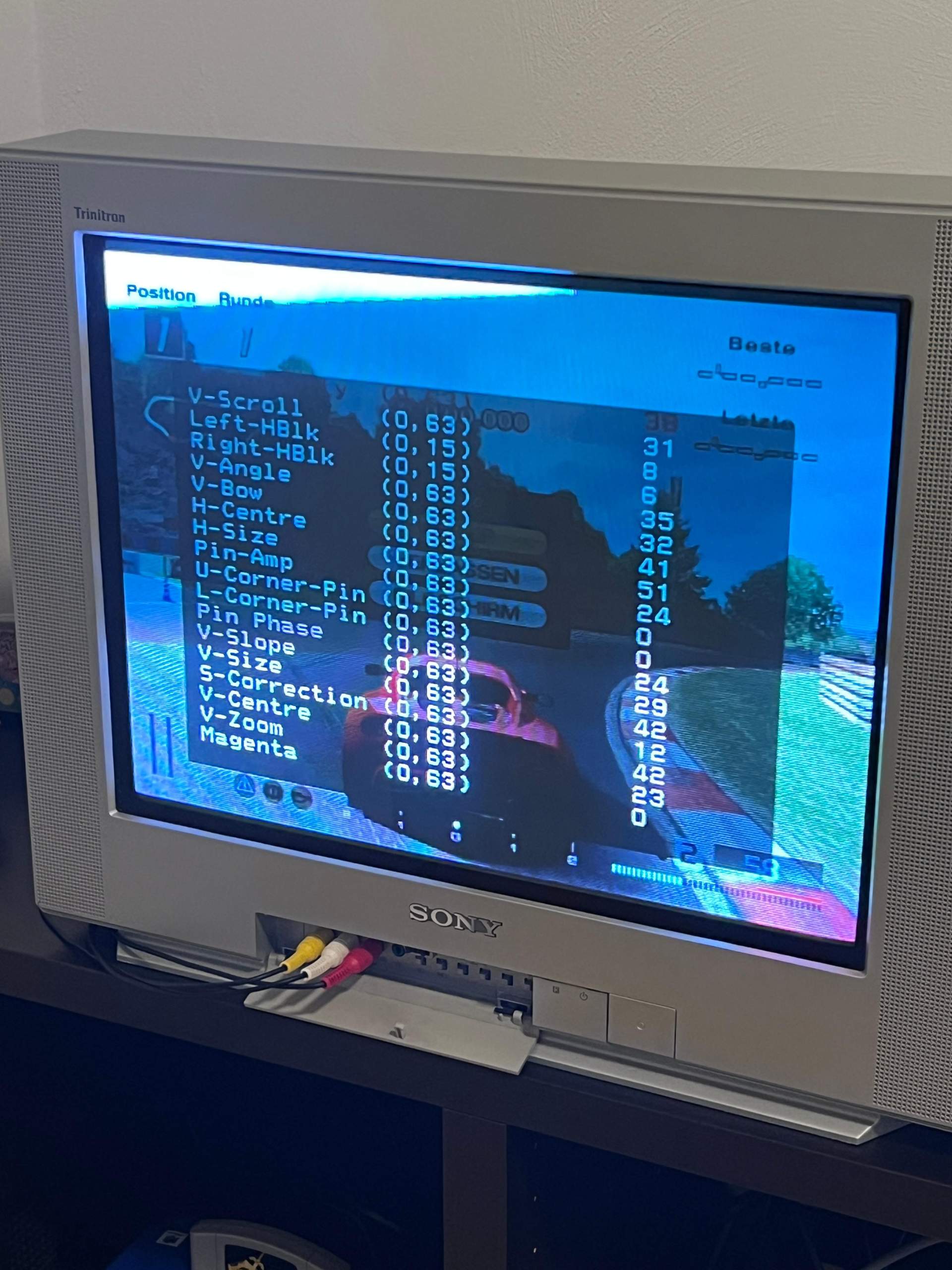 RGB Bild bei einem Sony Trinitron einstellen? (PlayStation ...