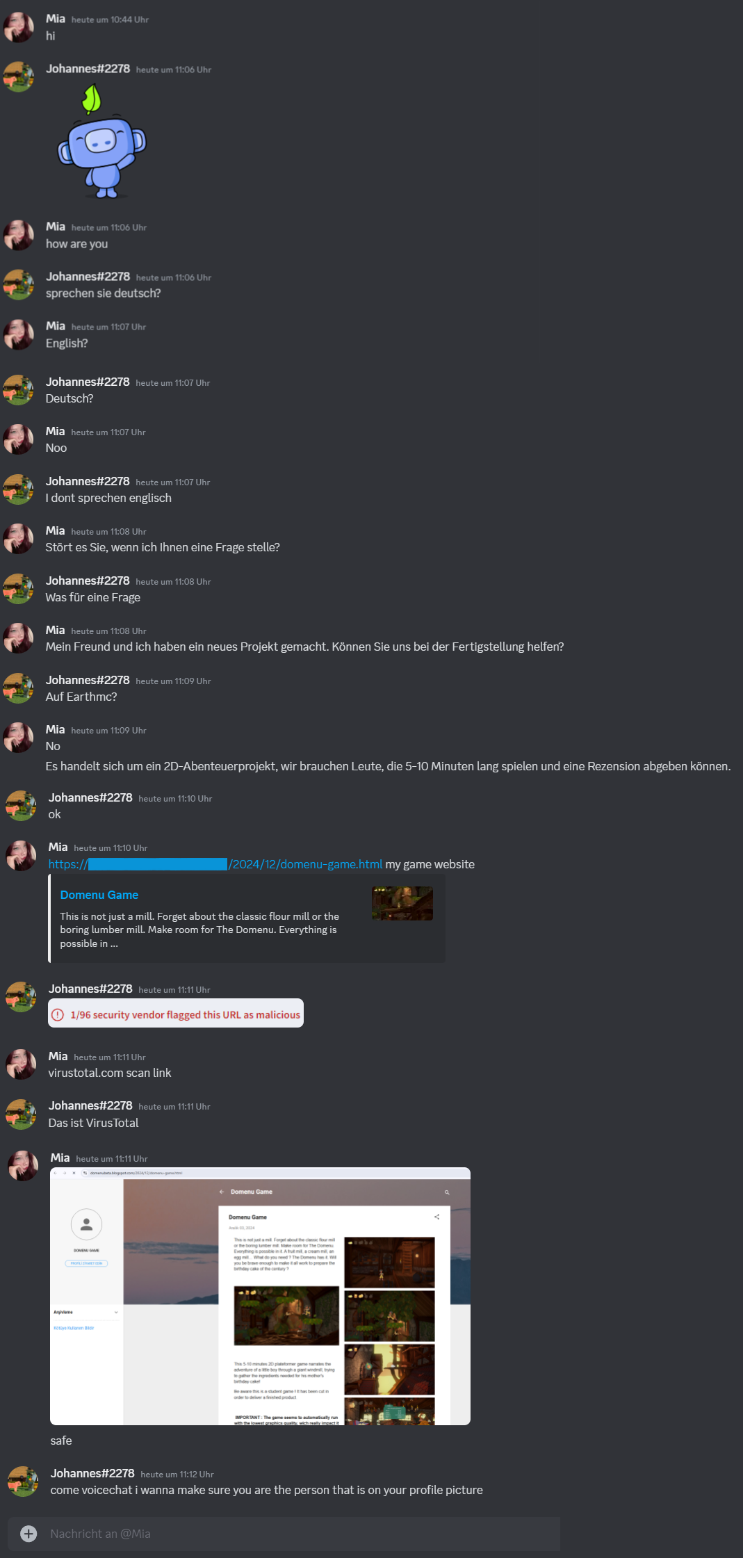 Richtig mit Scammer umgegangen? (Discord)