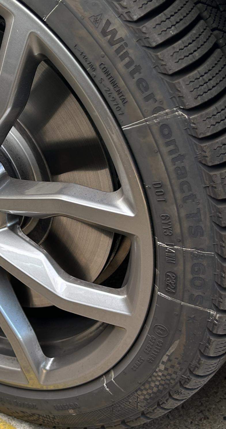 Reifen Risse Zwischen Profil