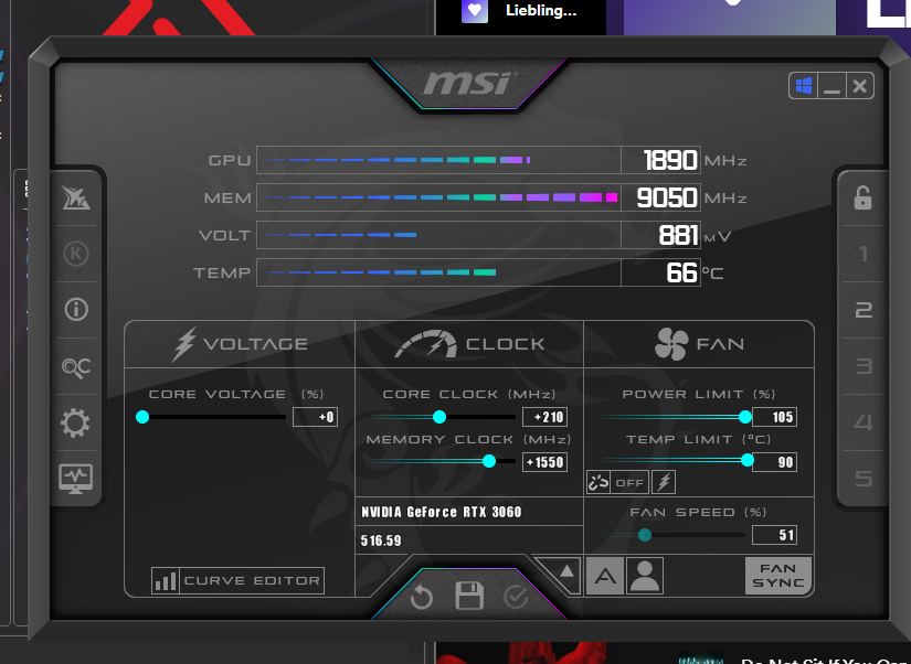 RTX 3060 OC settings? (Computer, PC)