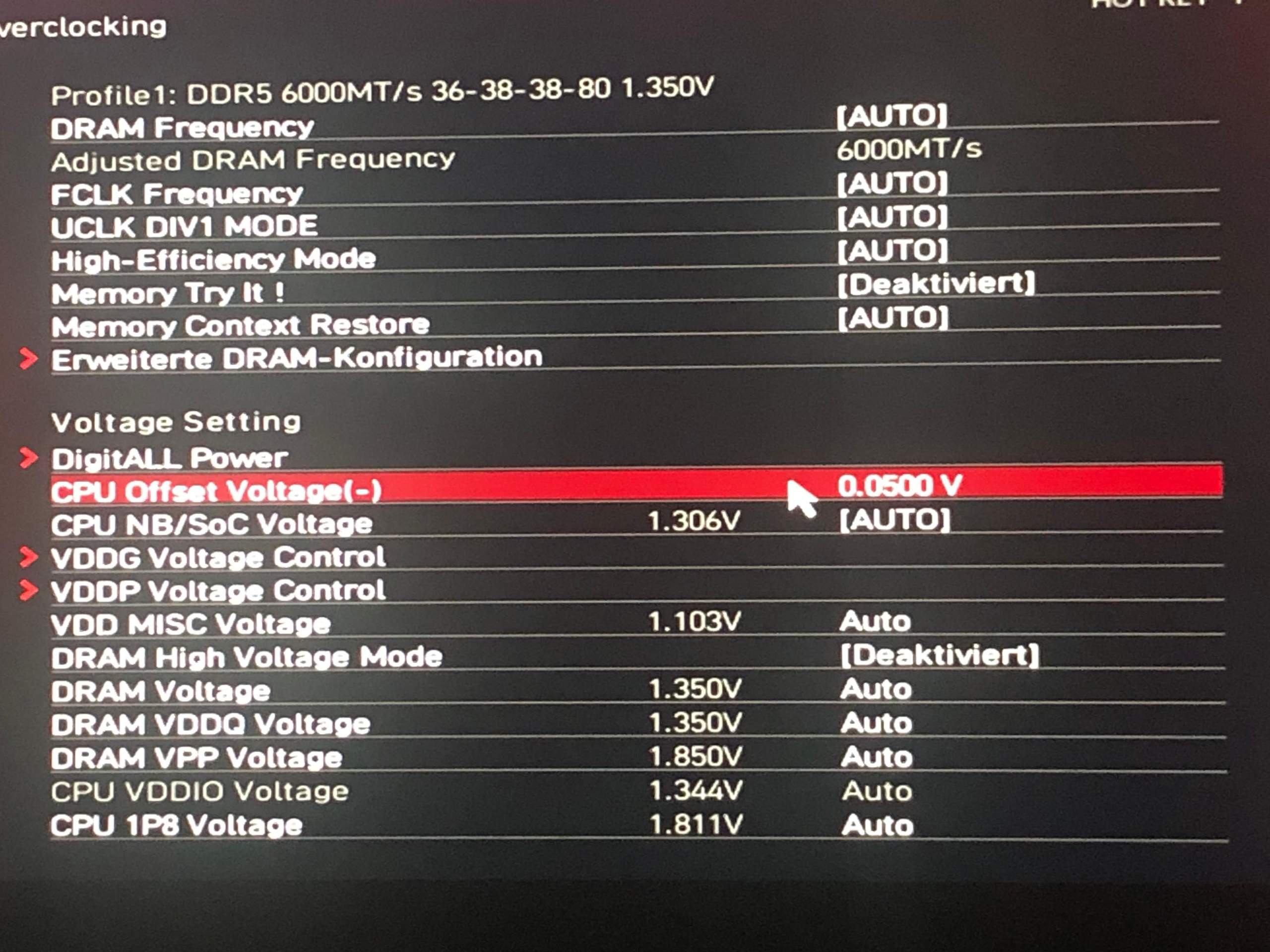 Ryzen 7 7800x3d undervoltet mit offset? (Gaming PC, CPU, Prozessor)