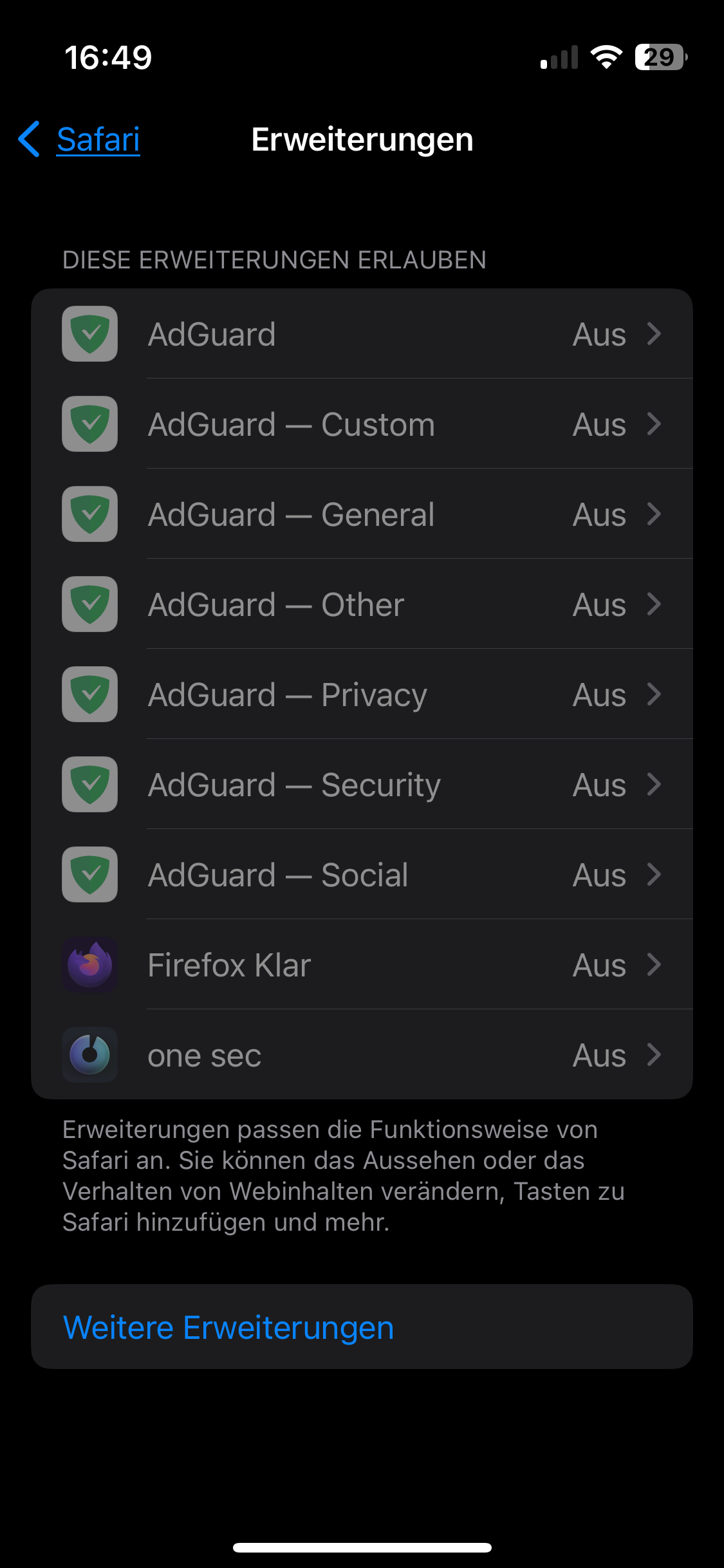 Safari Erweiterung funktioniert nicht? (Apple, iPhone, Safari Browser)