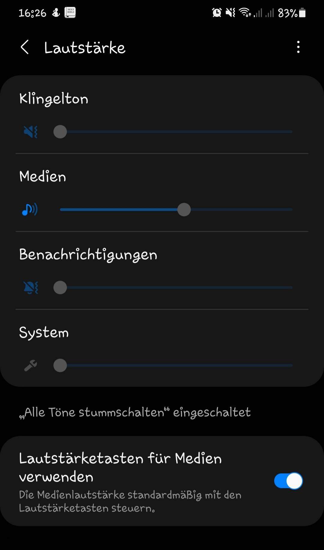 Samsung, nicht stören und Lautstärke? (Technik, Handy, Ton)