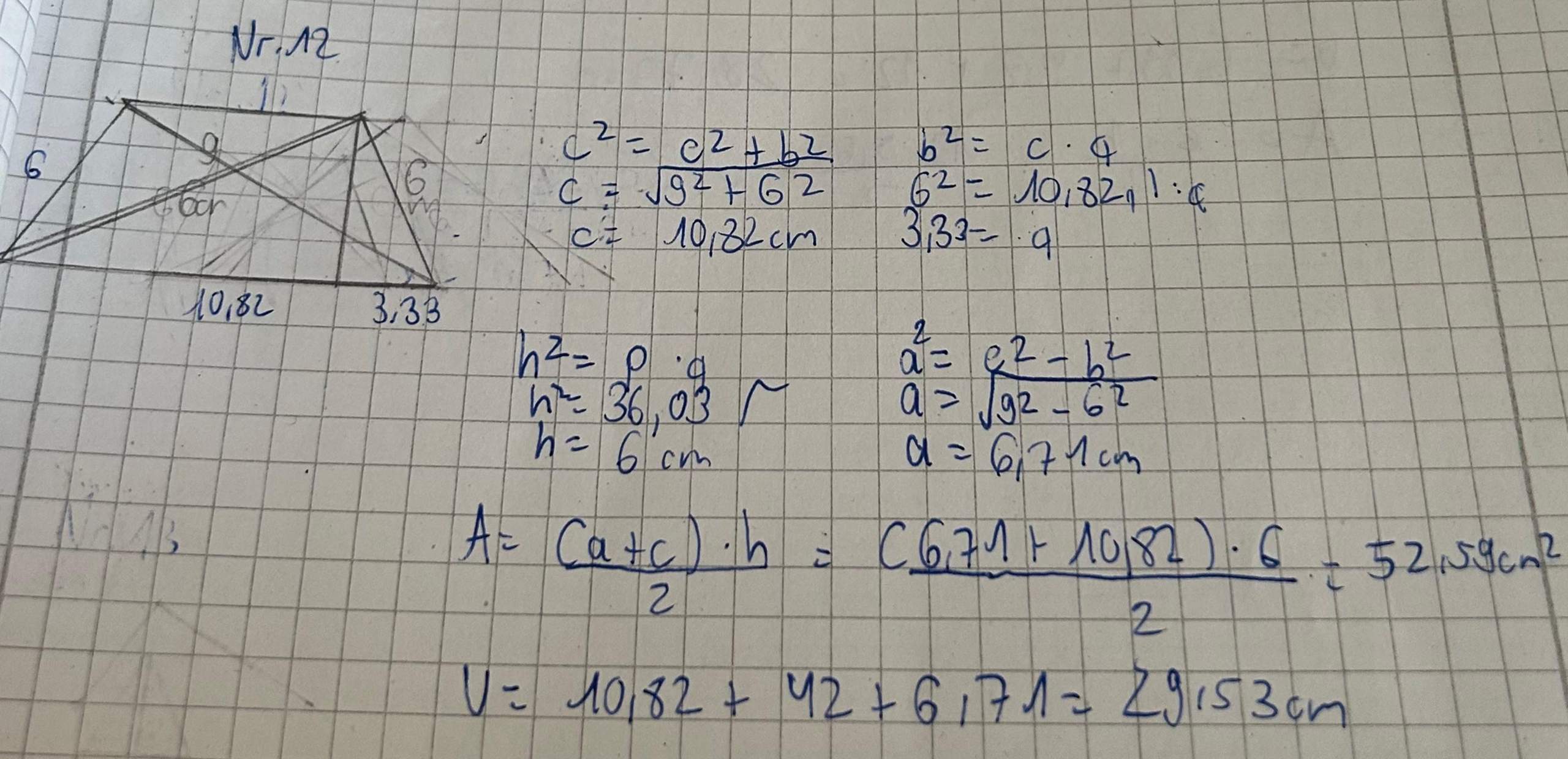 Satz des Pythagoras? (Mathematik, rechnen, Gleichungen)