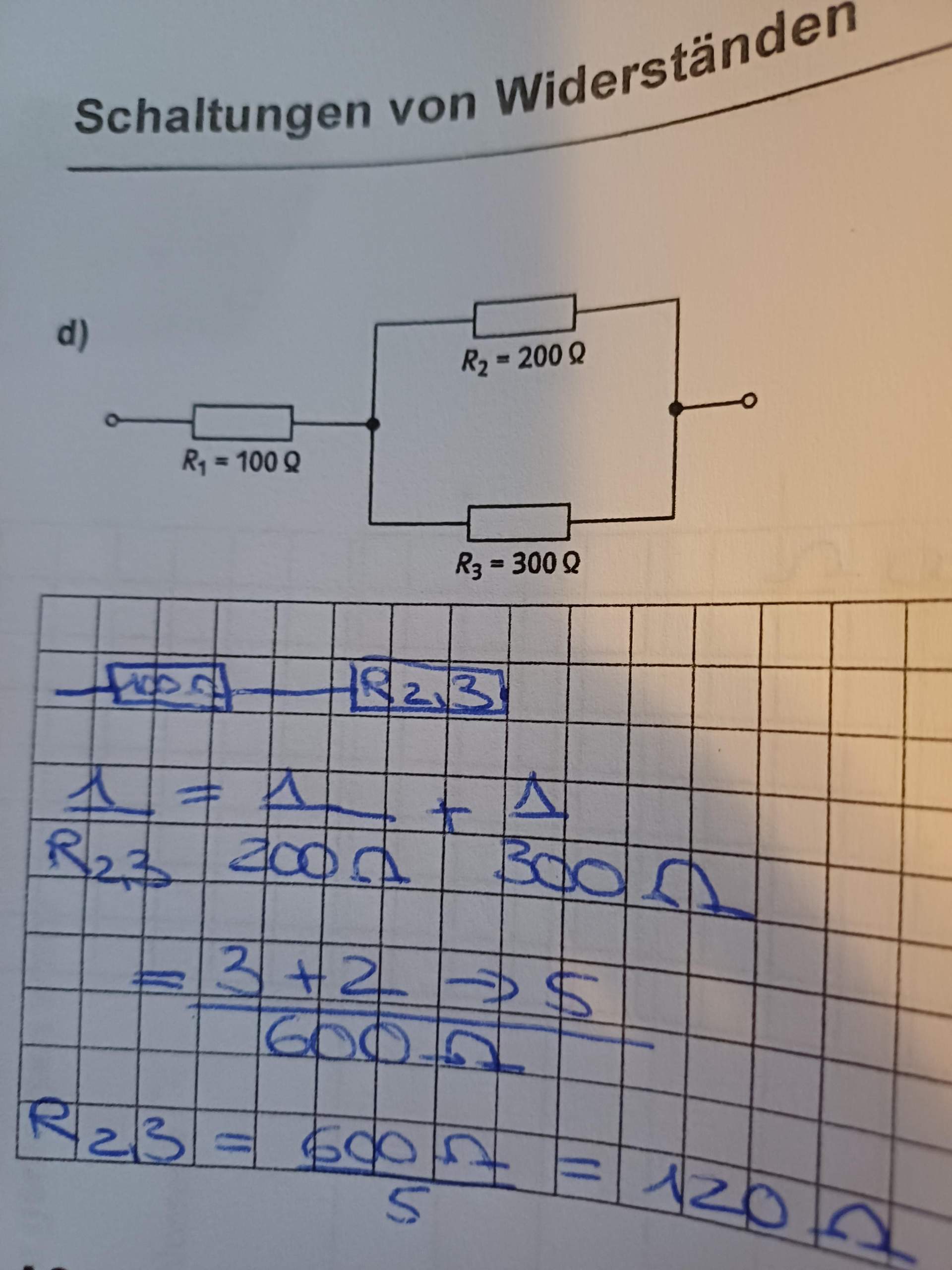 Schaltungen von Widerständen? (Physik, Elektrotechnik, Formel)