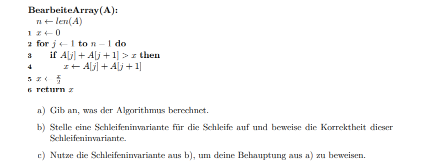 Schleifeninvariante? (Algorithmus)
