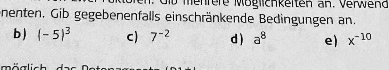 Schreibe als Produkt von zwei Faktoren. Gib mehrere Möglichkeiten an ...