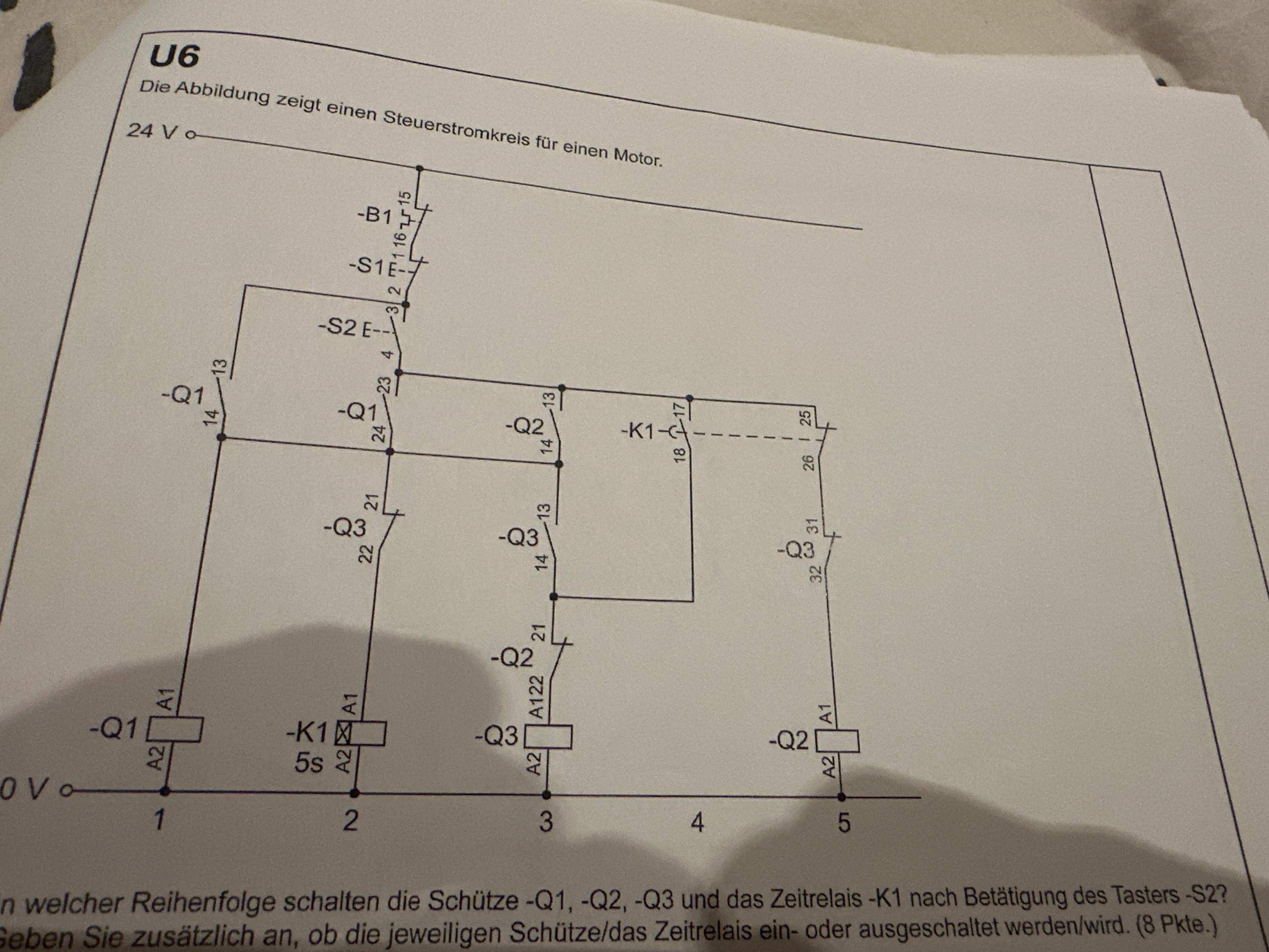 Schützschaltung - welche Reihenfolge? (Ausbildung, Elektronik ...