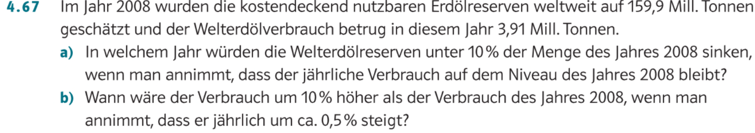 Schwere Mathe Aufgabe? (rechnen, Exponentialfunktion)