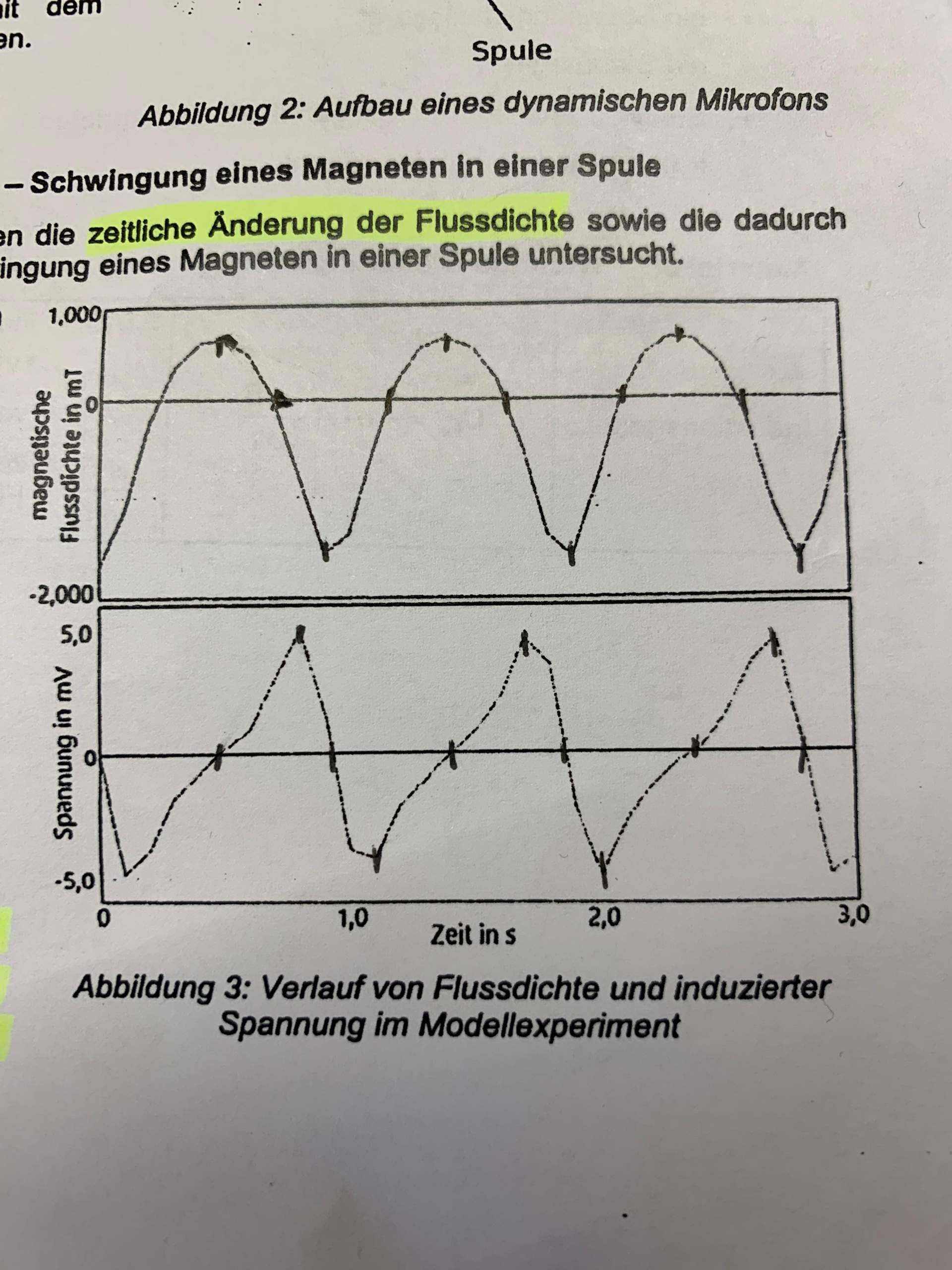 Schwingung eines Magneten in einer Spule? (Schule, Physik, Magnet)
