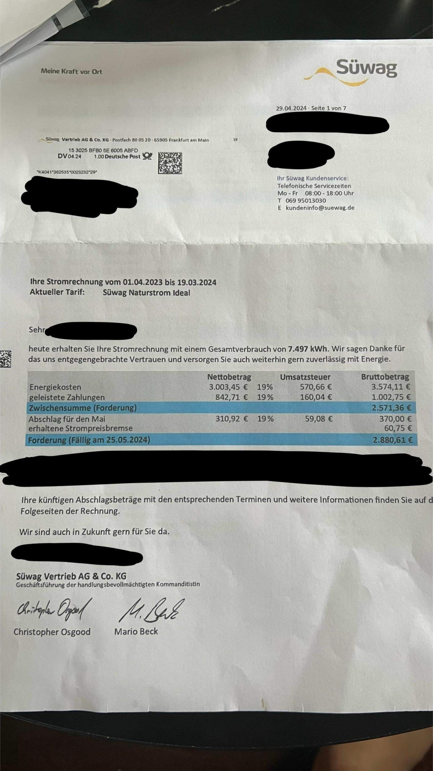 Sehr hohe stromrechnung bekommen? (Rechnung, Energie, Heizung)