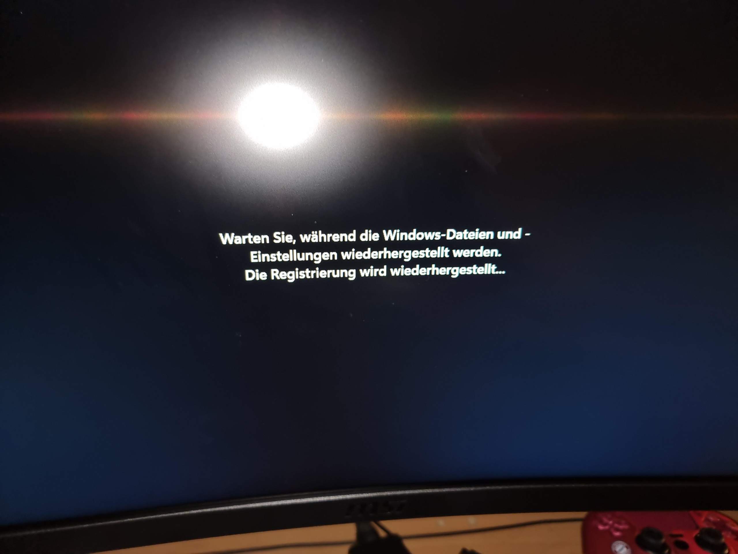 Seit fast einer stunde tut sich nichts. Woran merke ich, ob es sich ...