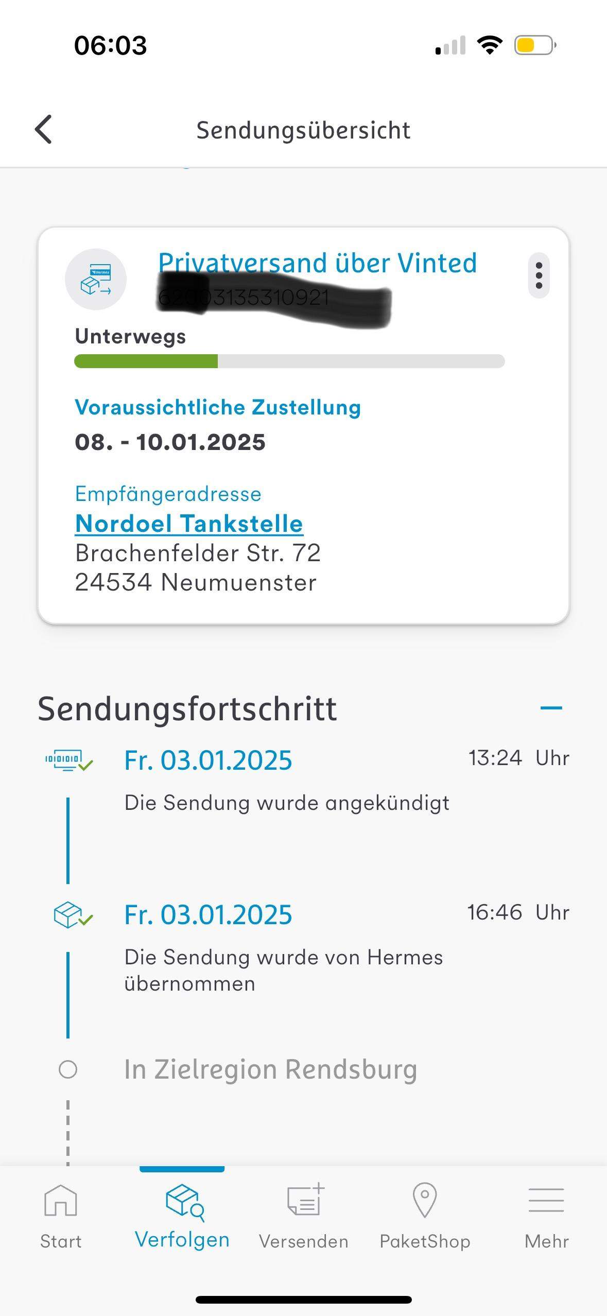 Sendung würde von Hermes übernommen was heißt das? (Versand, Bestellung ...