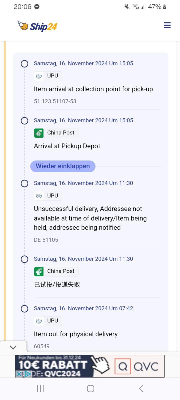 Ship24? (Versand, Paket, Lieferung)