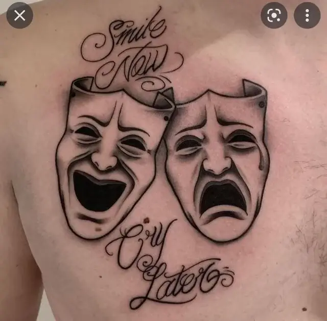 Siehst das smile now, cry later tattoo gut aus? (Männer, Körper, Aussehen)