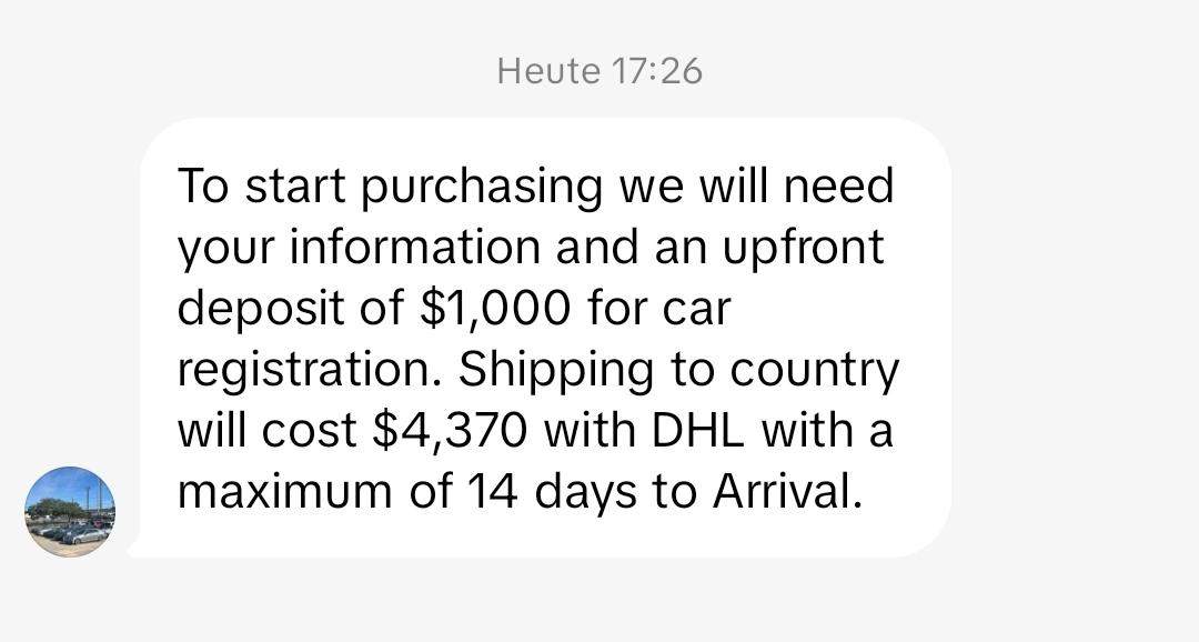 Sieht das nach einem Scam aus (Autokauf)? (Versicherung, Betrug, BMW)