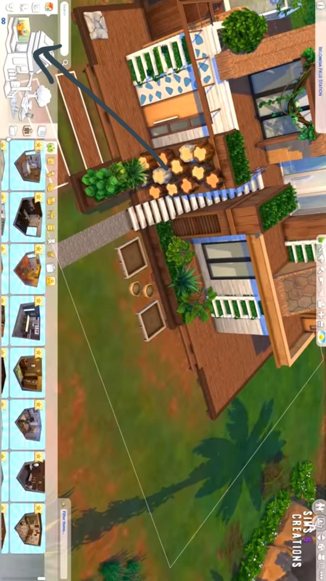 Sims 4: wie bekomme ich gestaltete Räume aus der Galerie in den Baumodus?