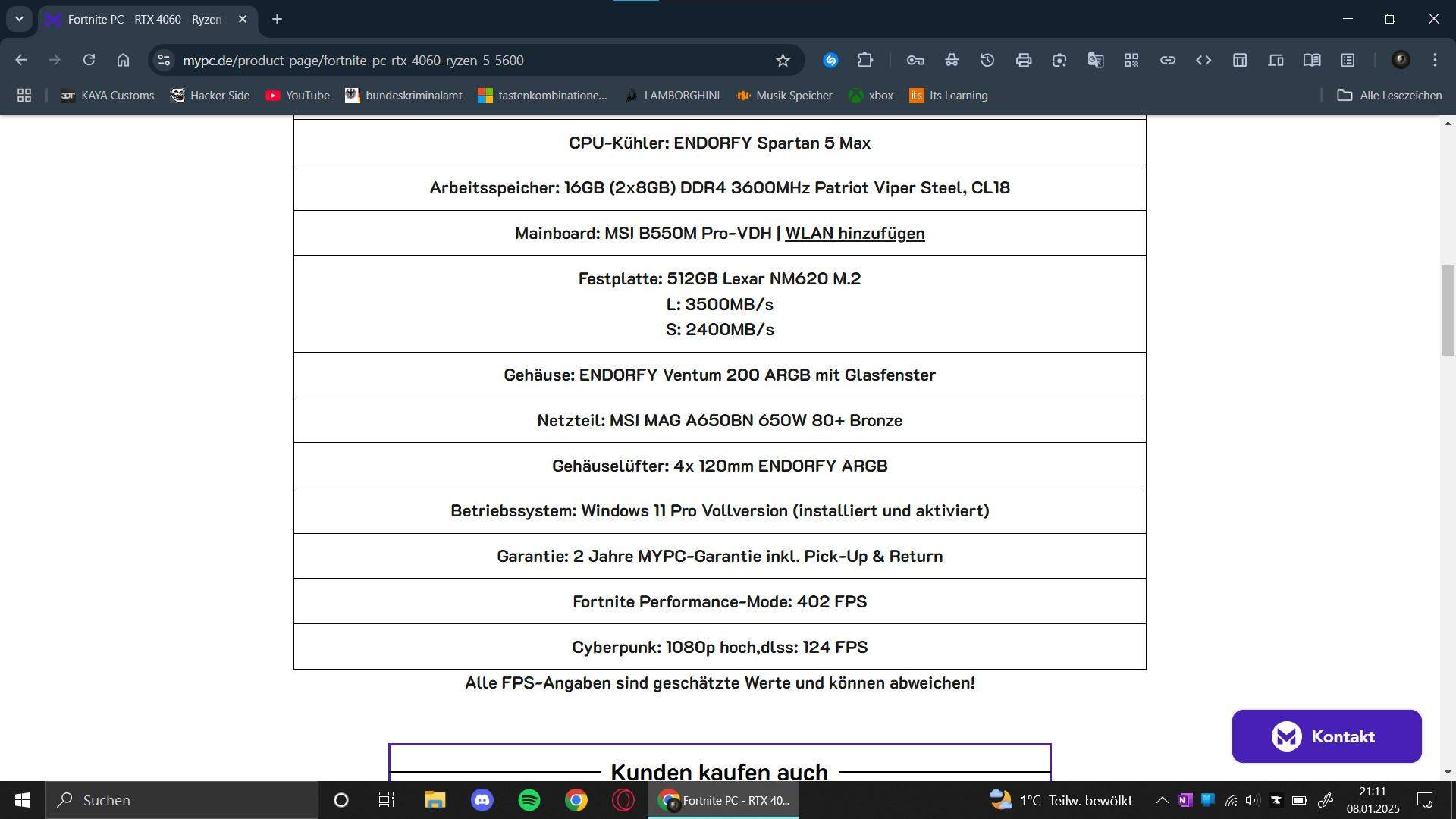 sind 402 fps für fortnite gut? (Gaming PC)
