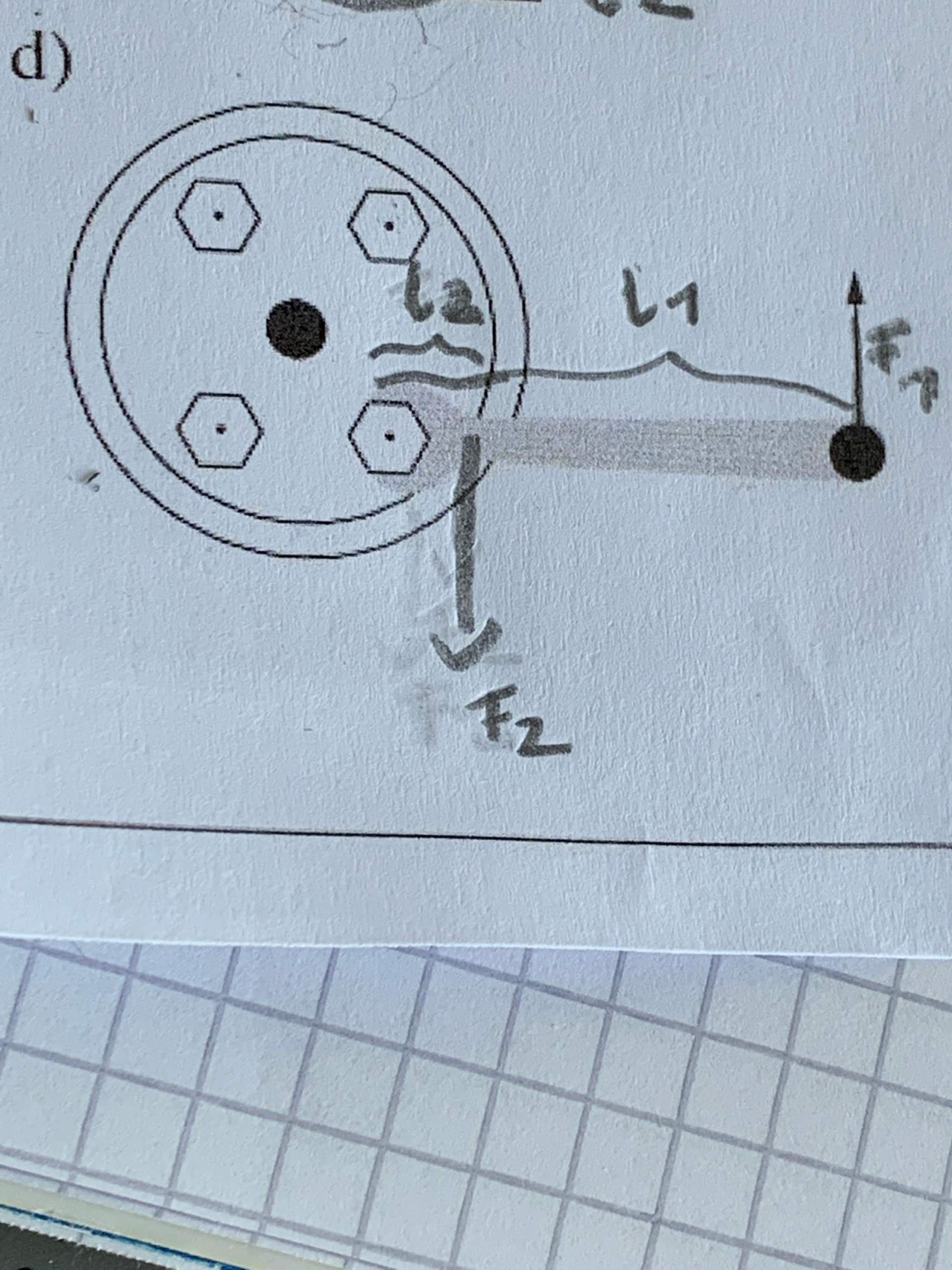 Sind die Kraftpfeile (F 1 und 2) und die Kraftarme (l 1 und 2) korrekt ...