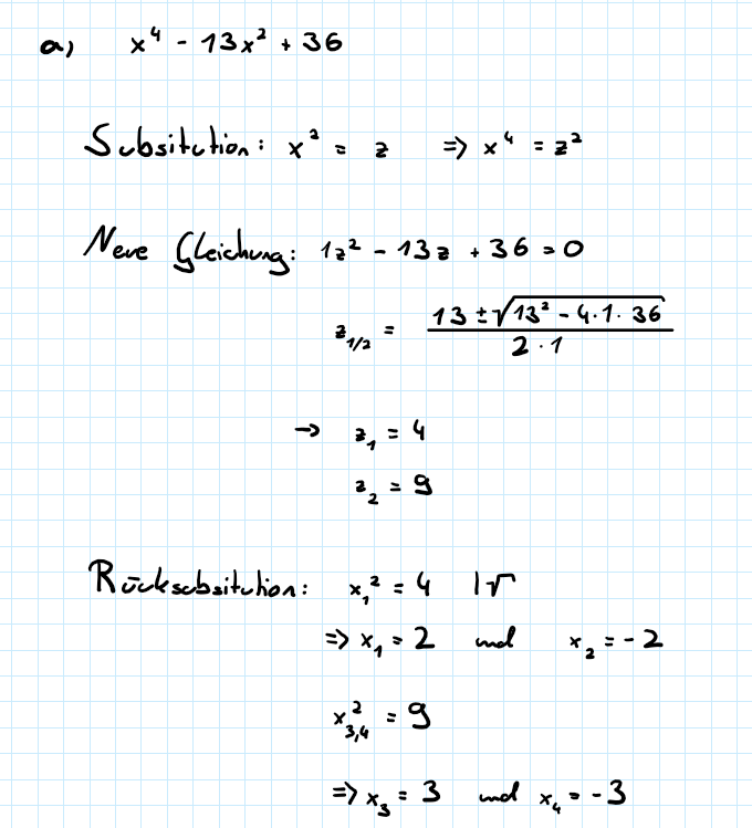 Sind folgende Substitutionen richtig? (Mathematik, Funktion, Gleichungen)