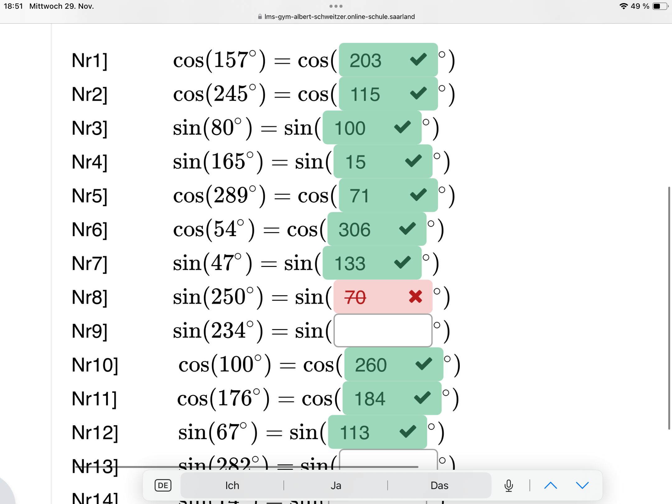 Was macht man, wenn der Sinuswert schon über 180 ist? (rechnen ...