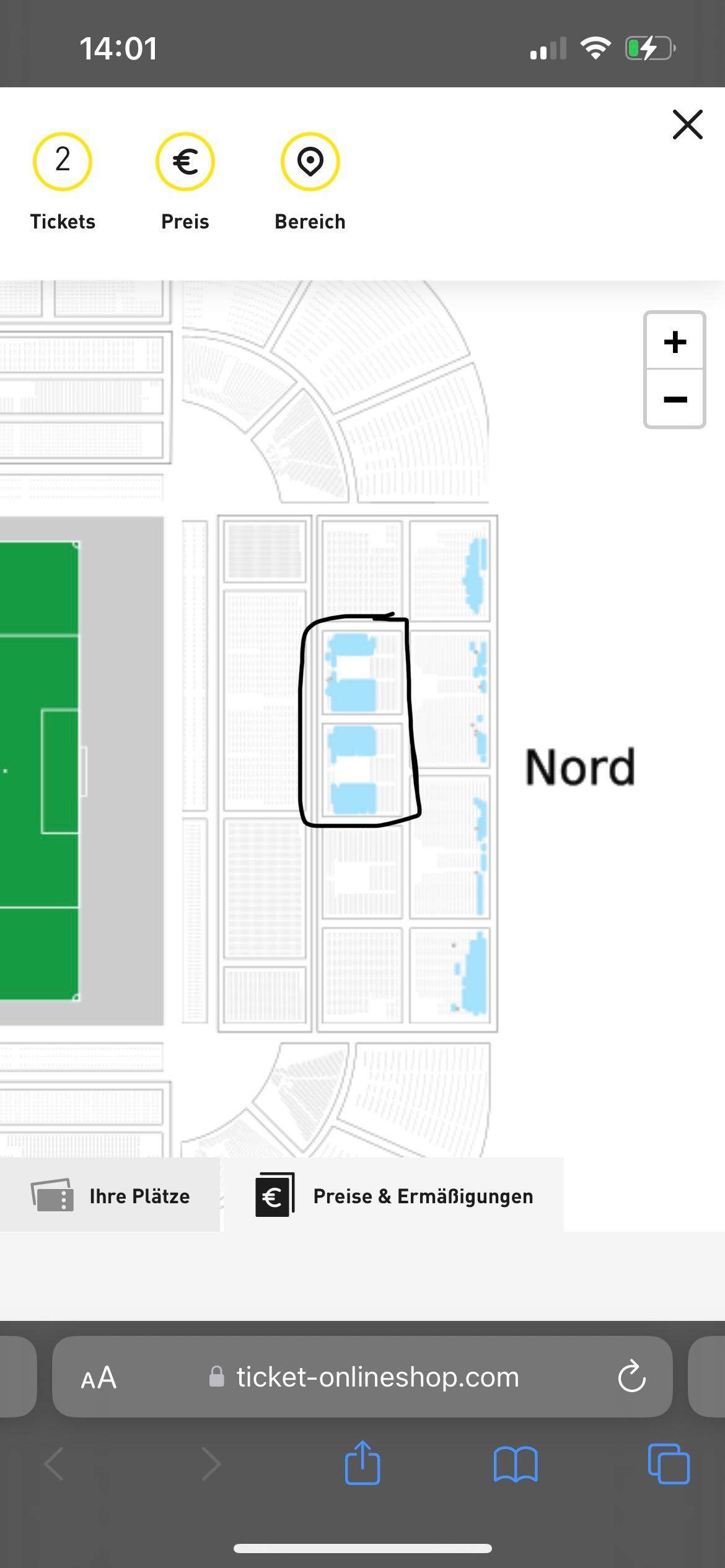 Sitze ich im Gästeblock oder nicht? (Ticket, Stadion, Borussia Dortmund)