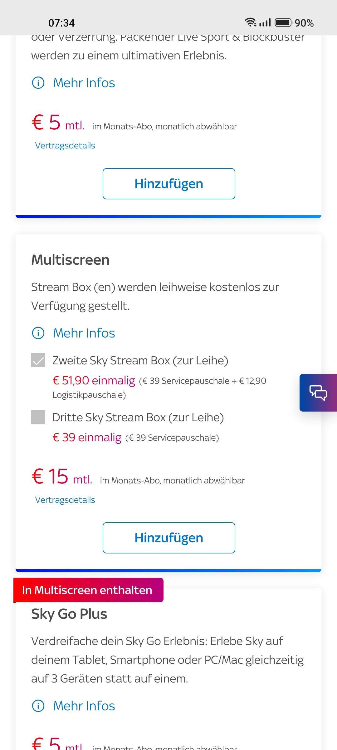 Sky Multiscreen ohne zweite SkyStream Box? (LG, Smart TV)