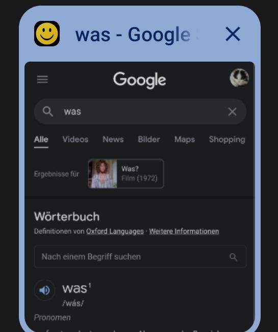 Smiley face bei normalen Chrome tab? (Handy, Smartphone, Windows 10)
