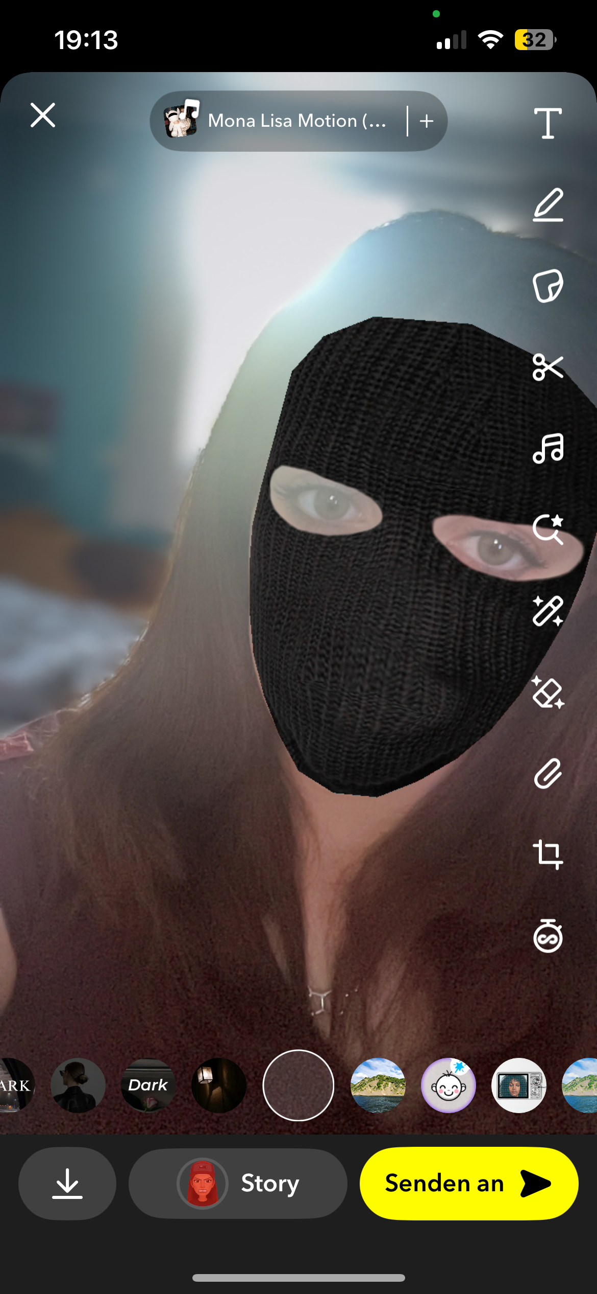Snap Selfie verschwommener Hintergrund? (Apple, iPhone, Kamera)