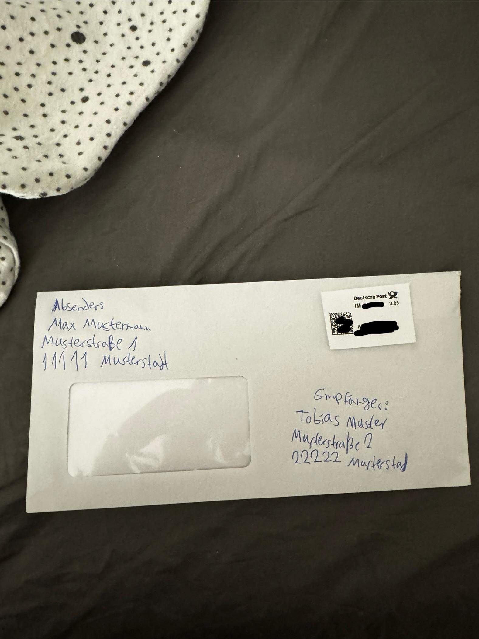 So ist ein Brief mit Fenster richtig? (Post, Versand, Deutsche Post)